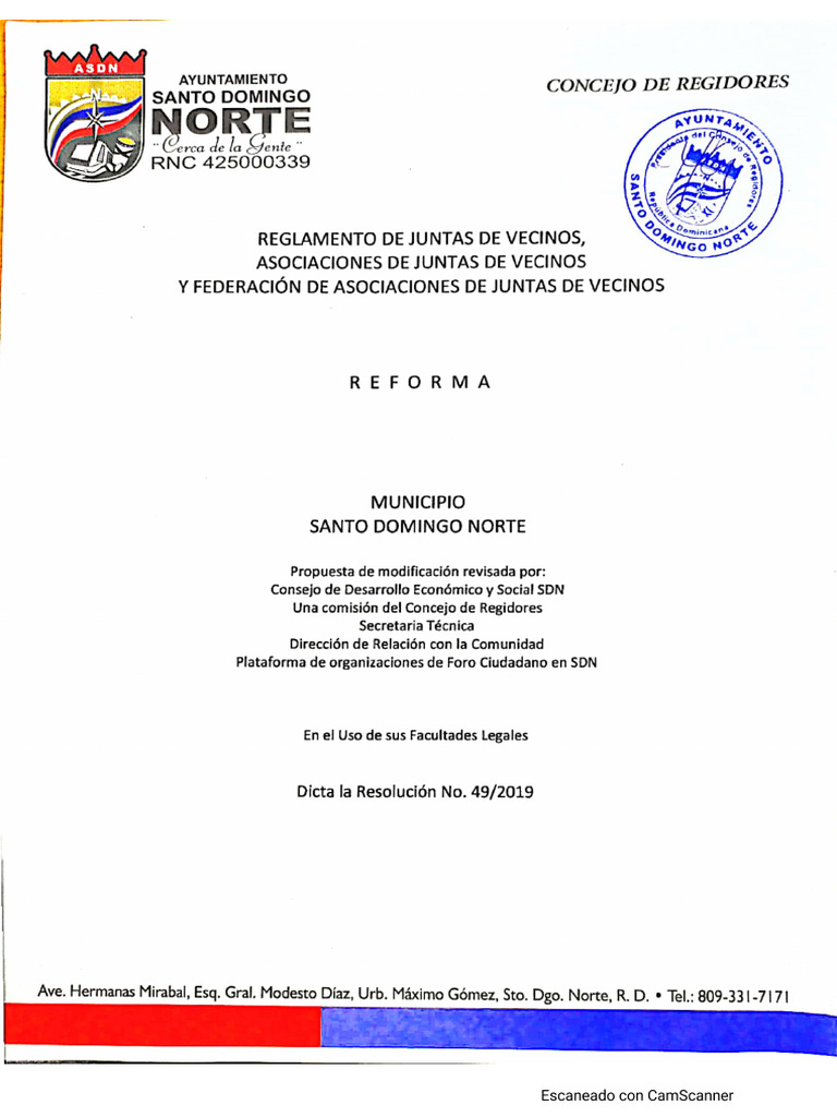 Reglamentos Juntas de Vecinos | PDF