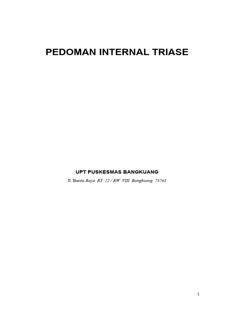 Pedoman Triase | PDF | Kesehatan Holistik | Sains & Matematika
