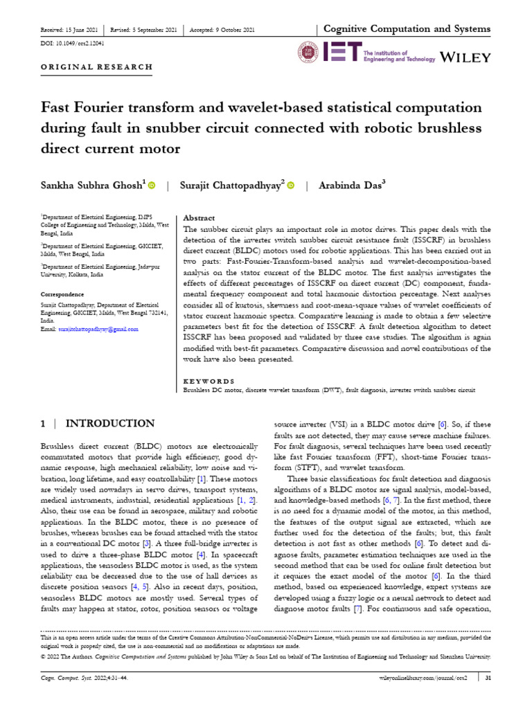 Fast Fourier Transform and Wavelet-Based Statistic | Download Free PDF | Power Inverter | Wavelet
