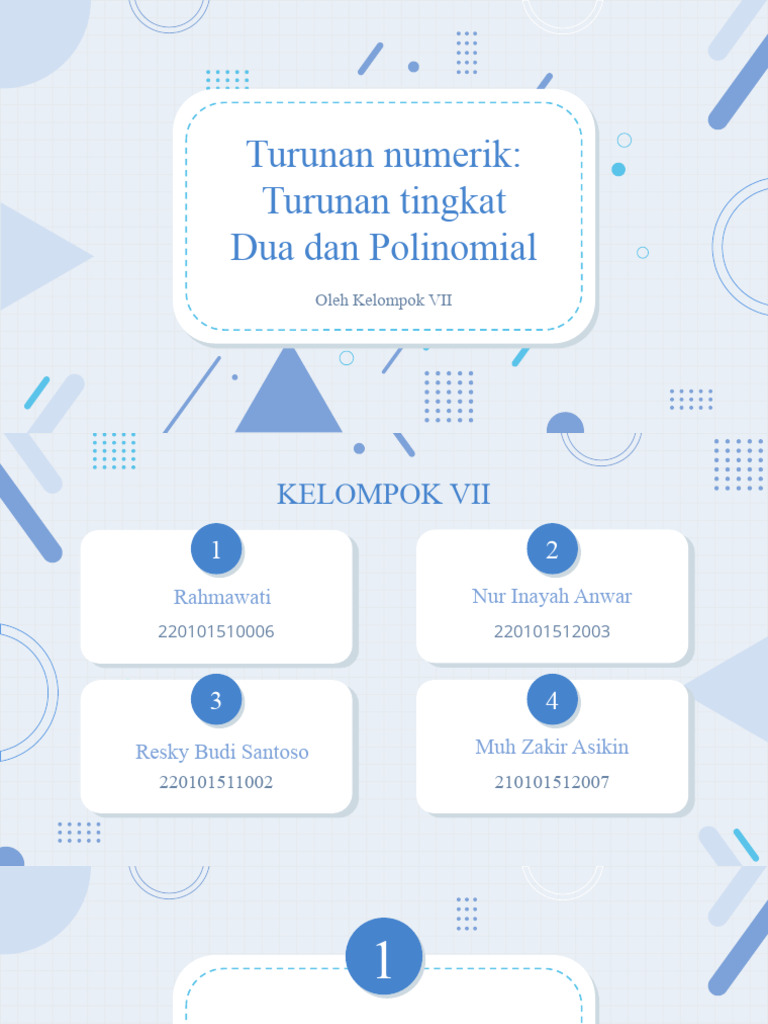 Turunan Numerik Group 7 Fikss | PDF