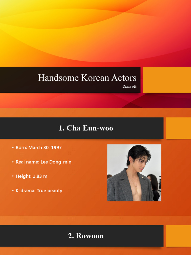 Handsome Korean Actors | PDF