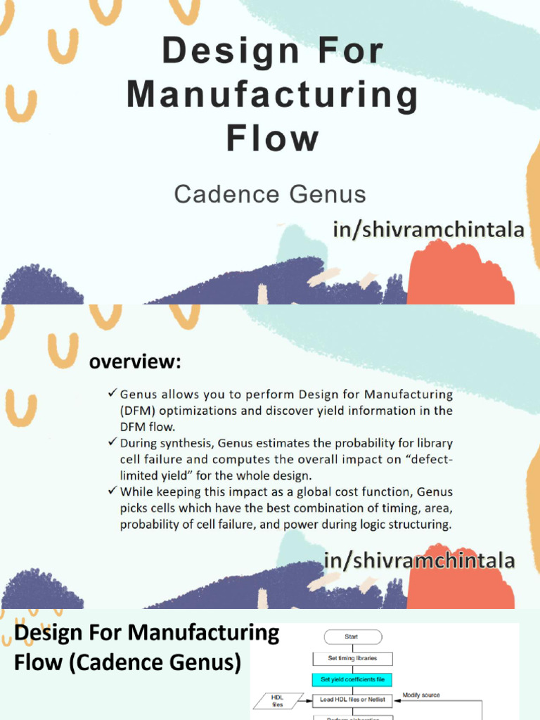 A Glance On Design For Manufacturing Flow Cadence Genus | PDF