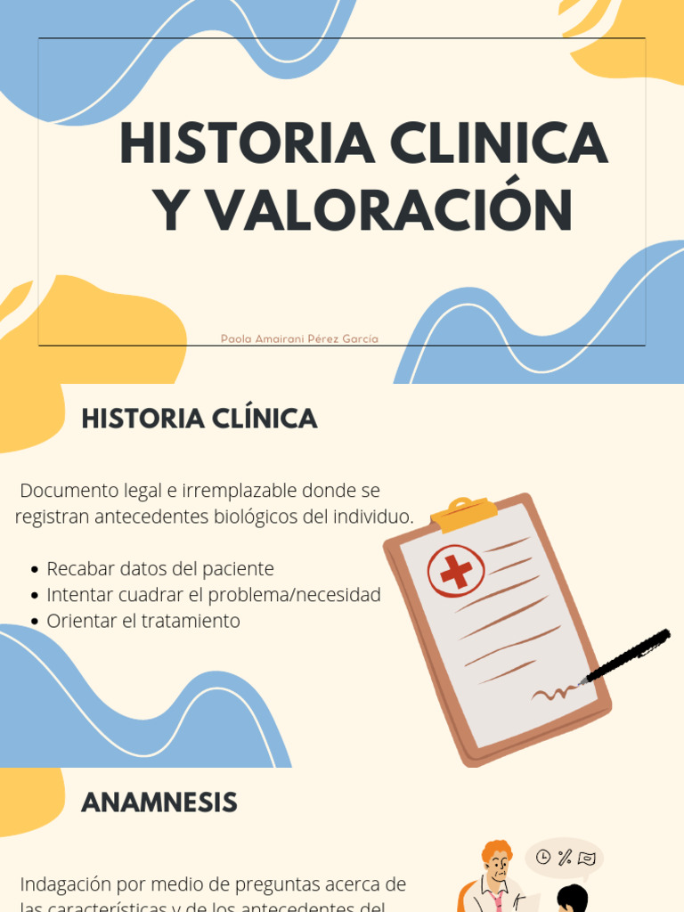 Historia Clinica y Valoración | PDF | Presión sanguínea | Historial médico