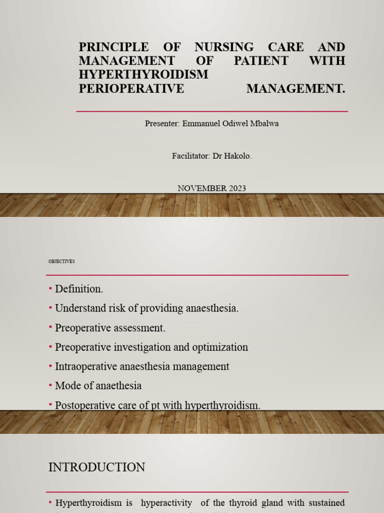 Perioperative, Hyperthyroidism-1 | PDF | Hyperthyroidism | Anesthesia