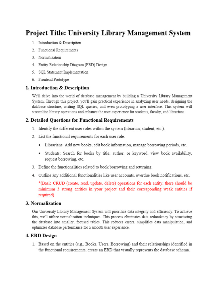Project Titles & Detail | PDF | Databases | Sql