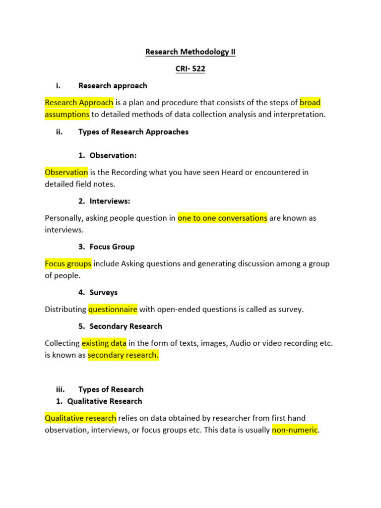 Research Methodology Approaches Explained | PDF | Sampling (Statistics ...