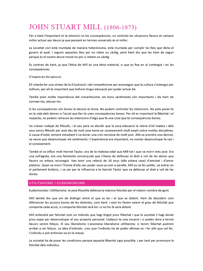 John stuart mill | PDF