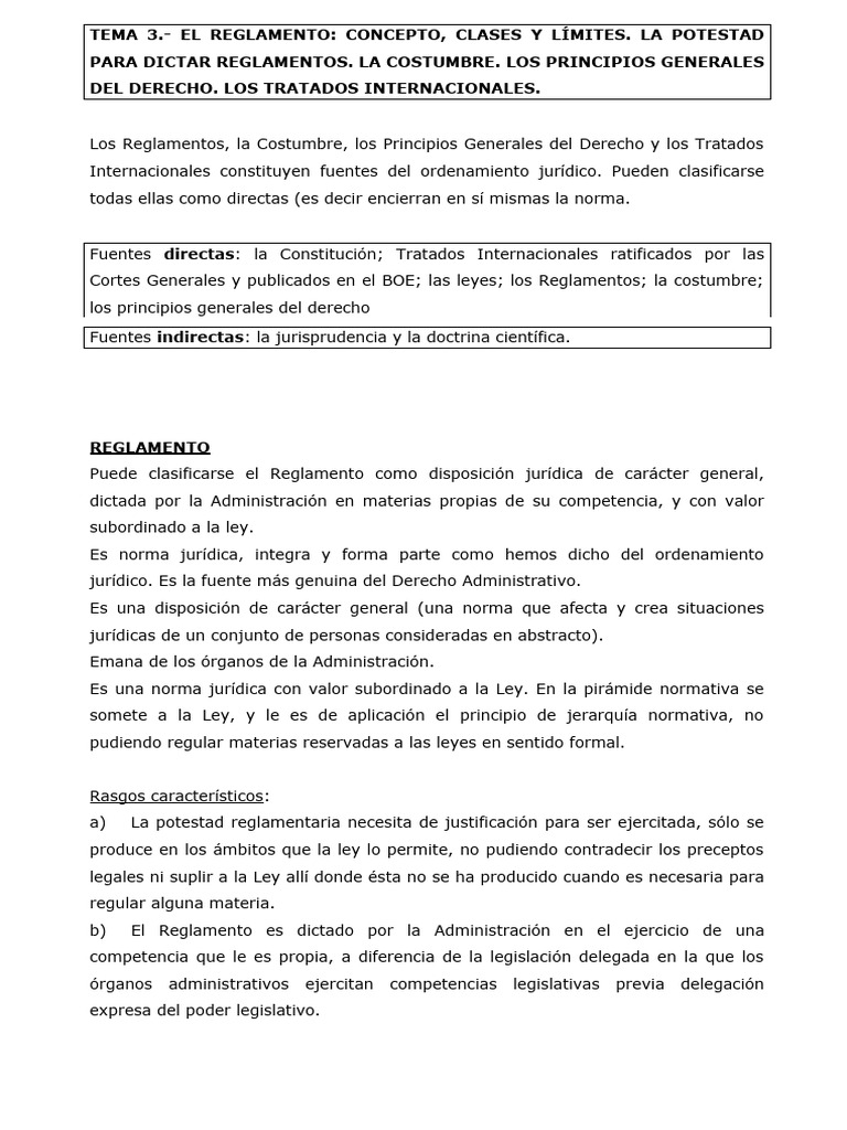 TEMA 3 REGLAMENTO Revisado | PDF | Regulación | Tratado