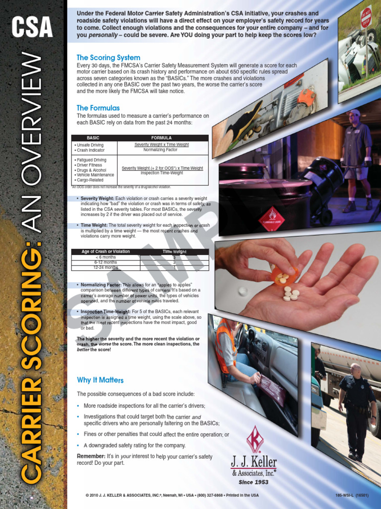 CSA Carrier Score Calculation | Download Free PDF | Transport | Vehicles