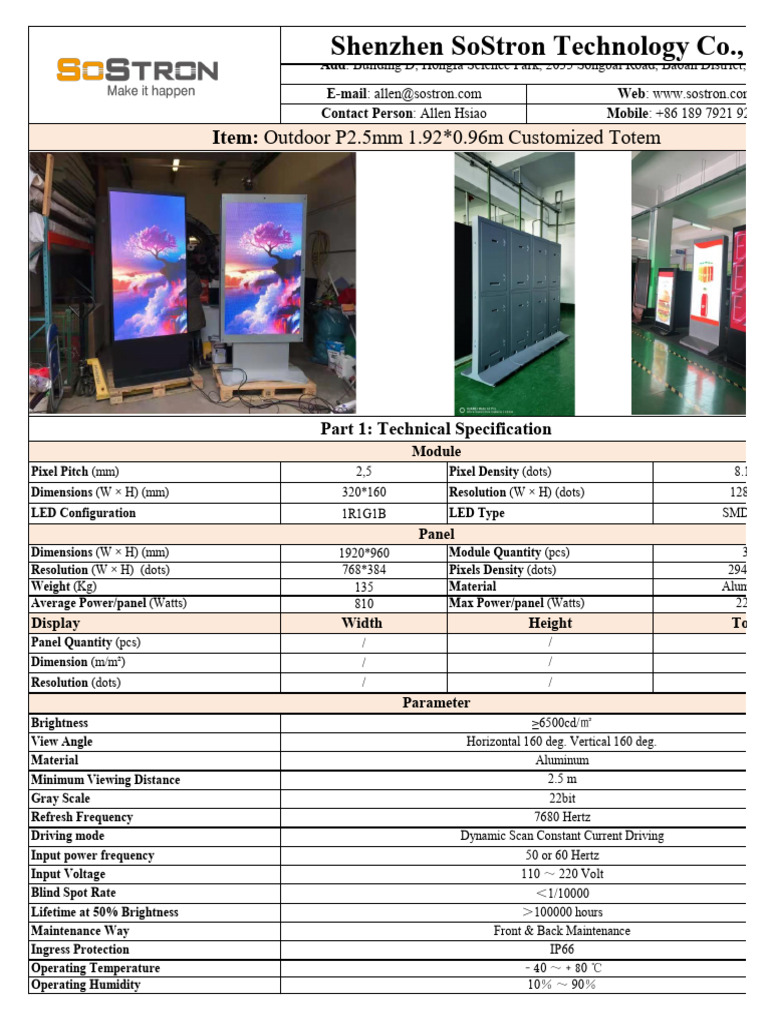 Led Totem | PDF | Display Resolution | Electronic Engineering