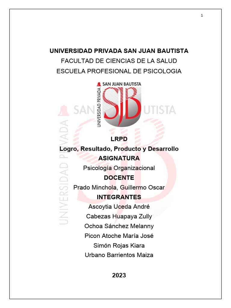 Grupo N°5 - LRPD3 Actualizadooo | PDF | Psicología industrial y organizacional | Liderazgo