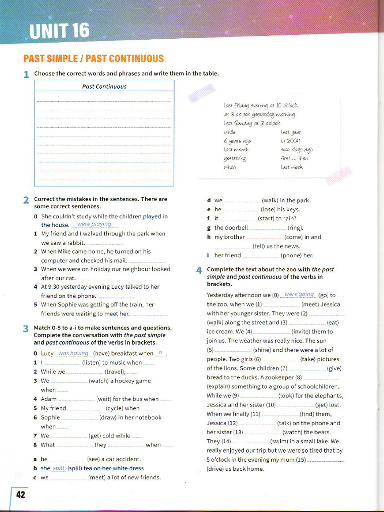 Past Simple-Past Continuous | PDF