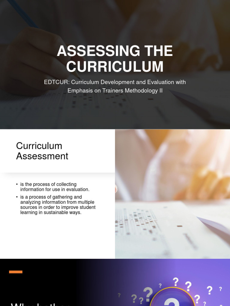 Chapter 4 Assessing The Curriculum | PDF | Educational Assessment ...