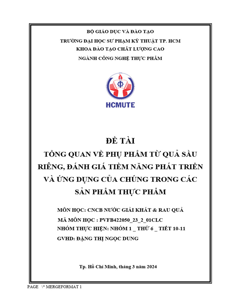 CNCB Nư C Gi I Khát & Rau Qu | PDF