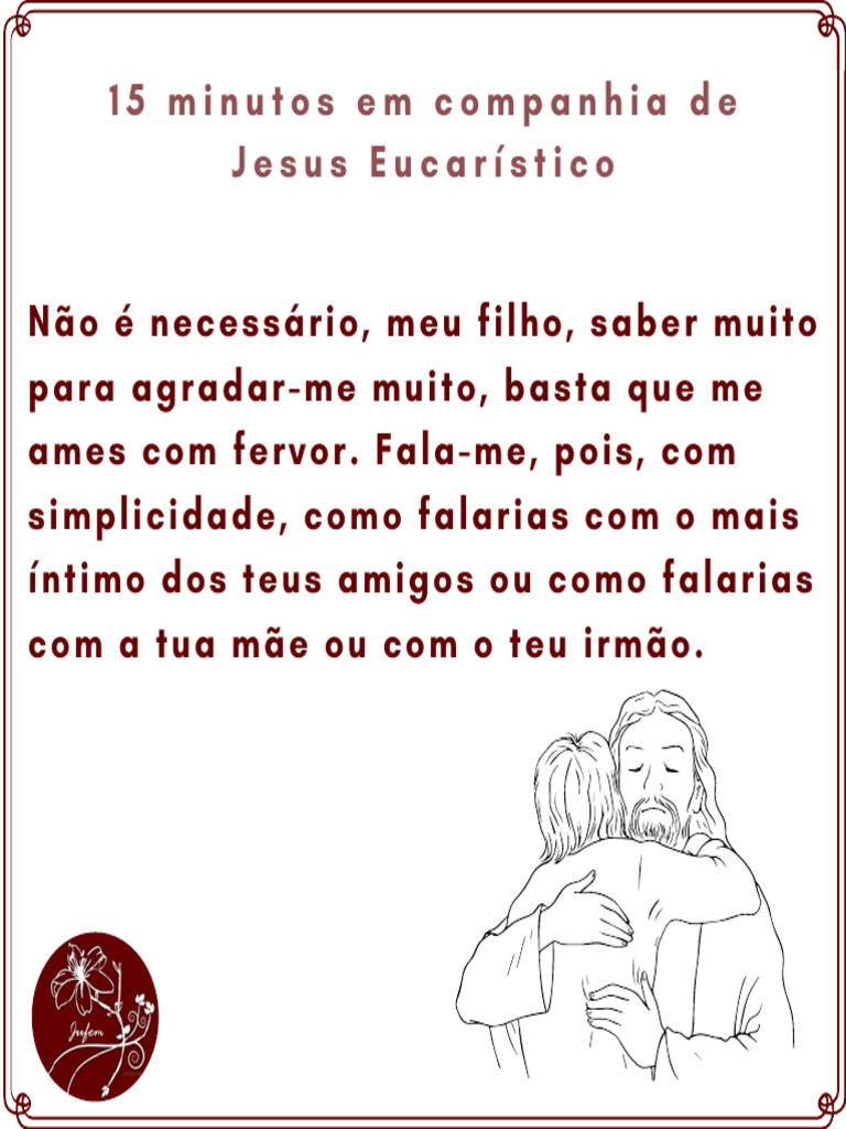 Conversa Simples com Jesus Eucarístico | PDF | Amor | Crença e doutrina ...