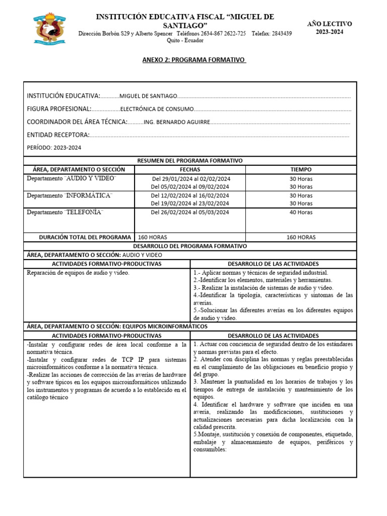 Anexo 2, 3, 4, 5, 6 - Formatos Evaluacion FCT 23-24 | PDF | Software ...