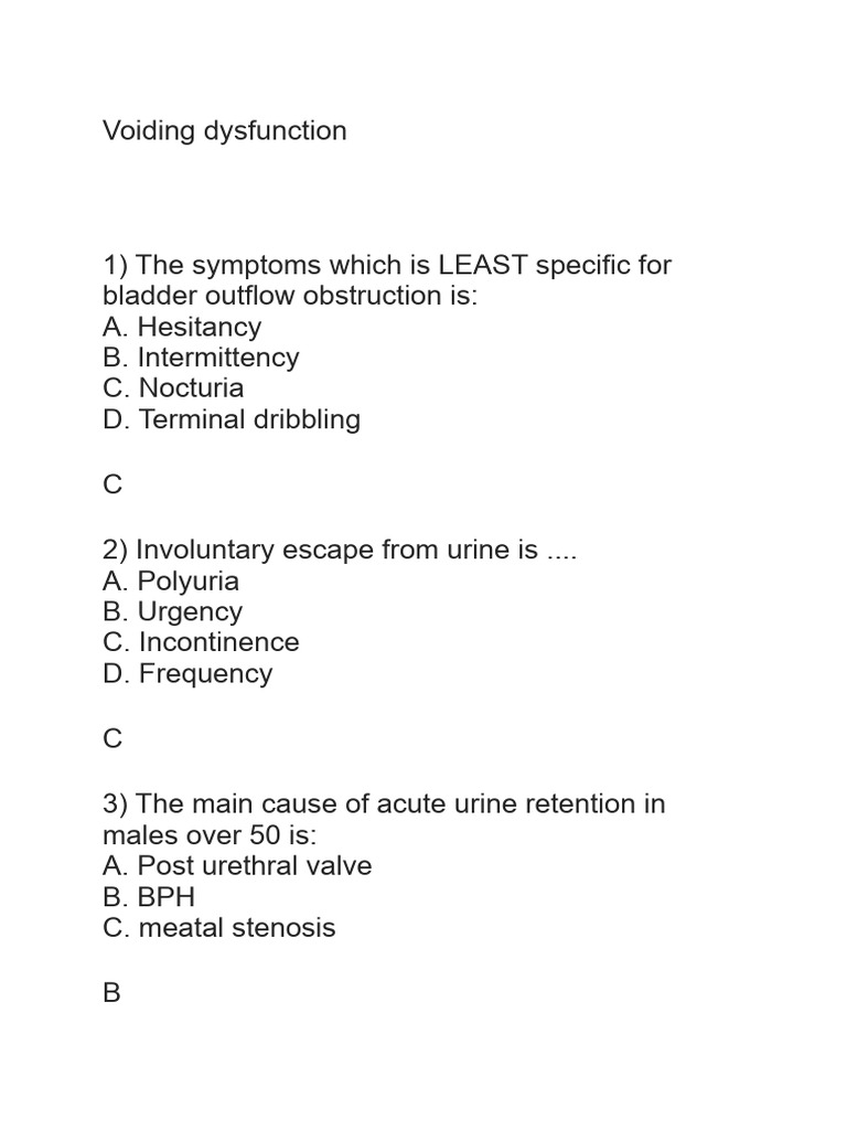 Voiding Dysfunction - 240514 - 065710 | PDF | Prostate | Urinary ...