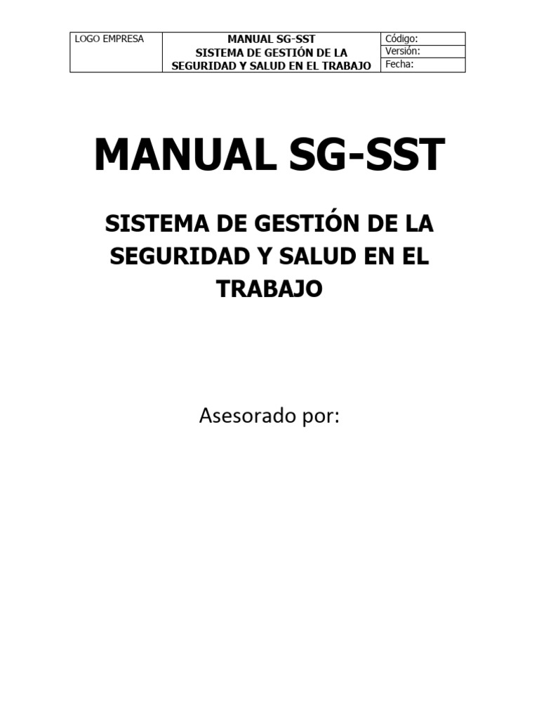 Manual SG-SST | Descargar gratis PDF | Riesgo | Business