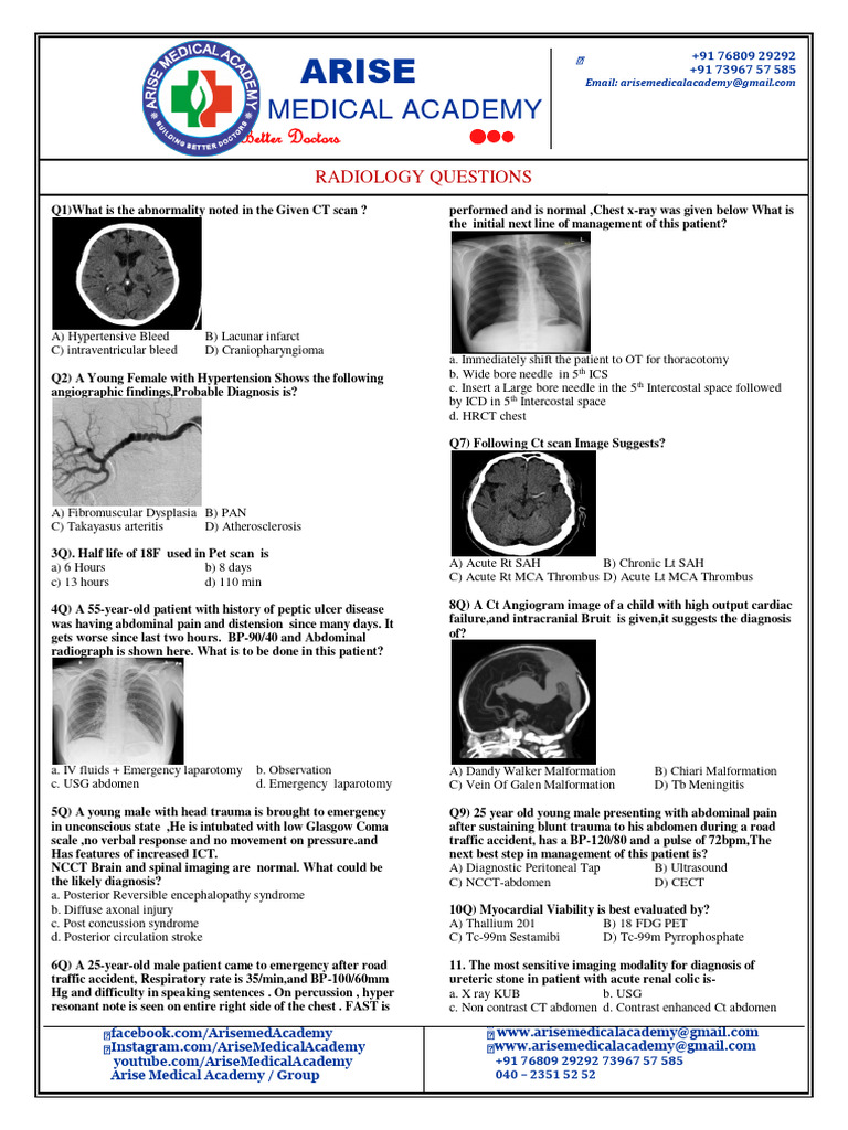 Radiology T & D Discussion Questions | PDF | Medical Ultrasound | Ct Scan