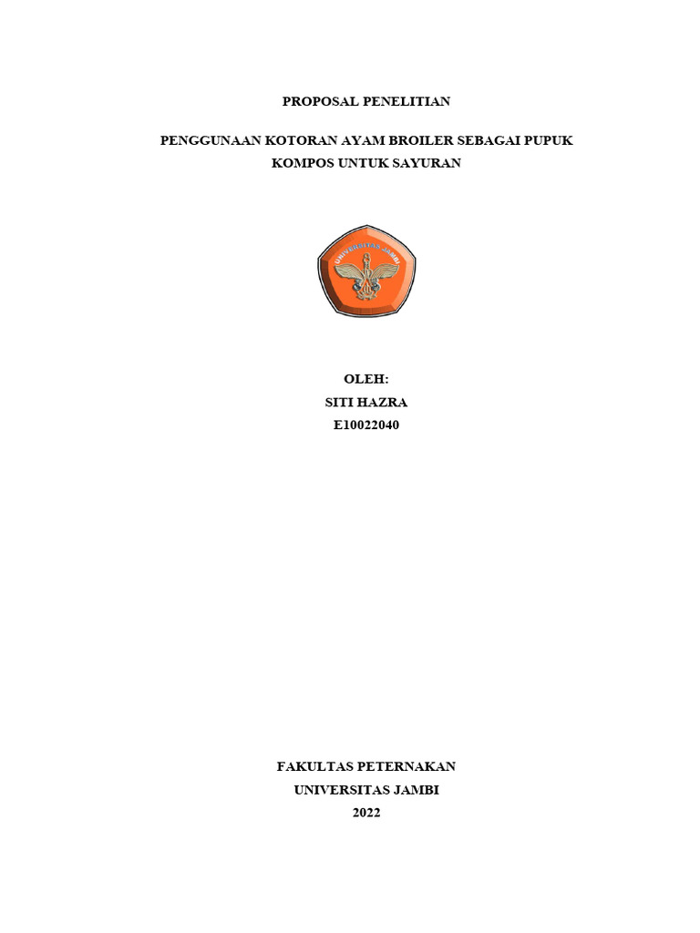 Proposal Penelitian Siti Hazra | PDF