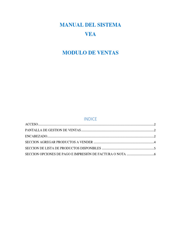 Manual Del Sistema Vea | PDF | Factura | Contraseña