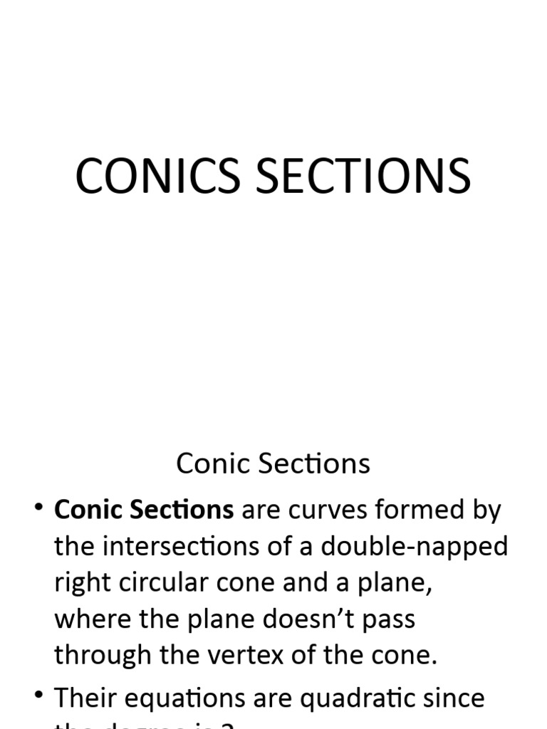 The Conics Sections - Circle | PDF | Circle | Elementary Mathematics