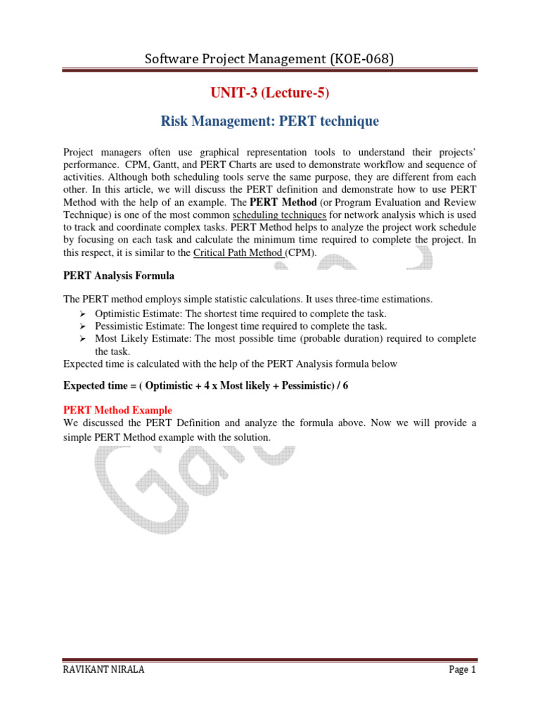 Software Project Management Unit-3 - 5 | PDF | Project Management ...
