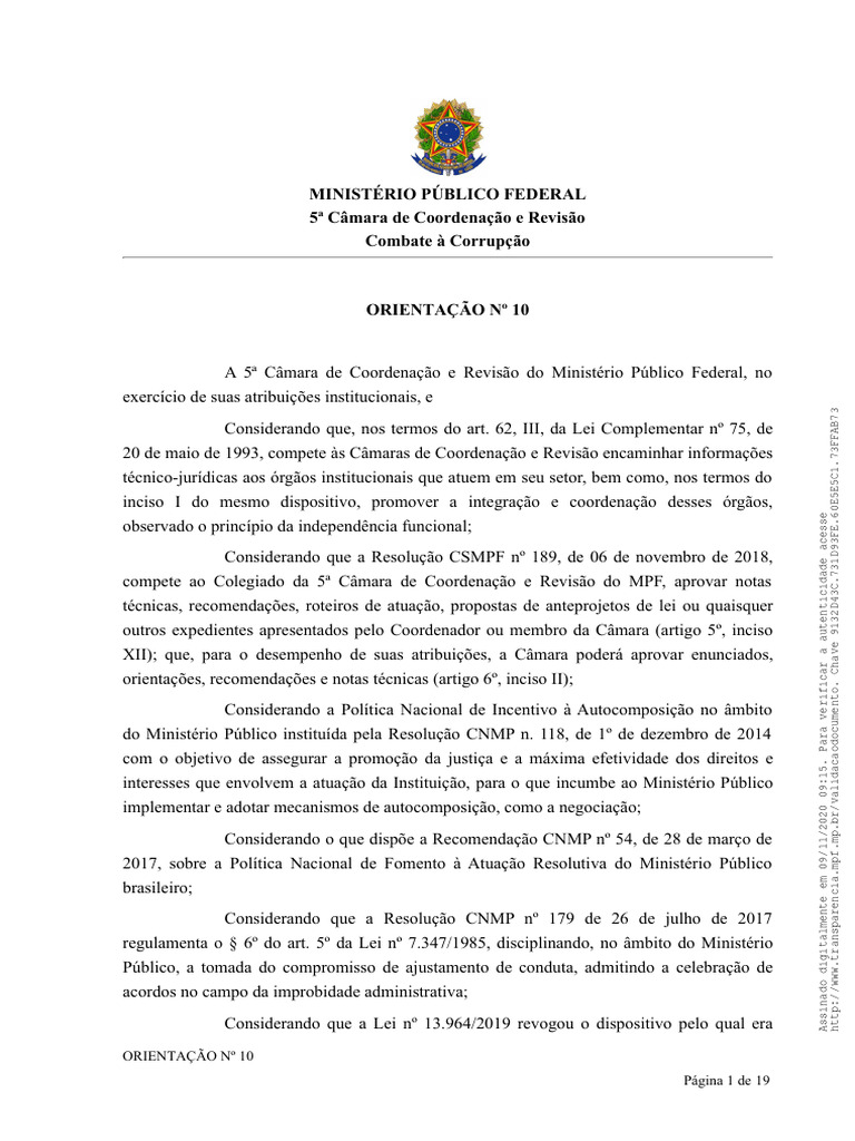 Orientacao No 10 - 2020 ANPC - ANPP | PDF | Sentença (jurídico ...