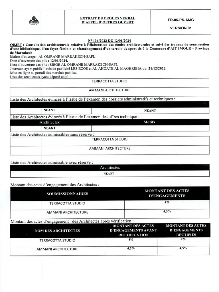 Resultat + Extrait PV Ca 136-23 - 0001 | PDF