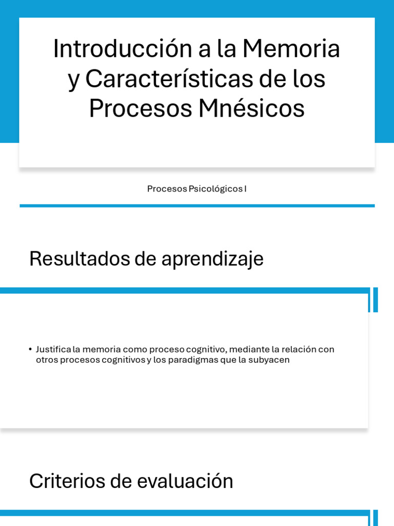 Introducción a los Procesos Mnésicos | PDF | Memoria | Recuperar (memoria)