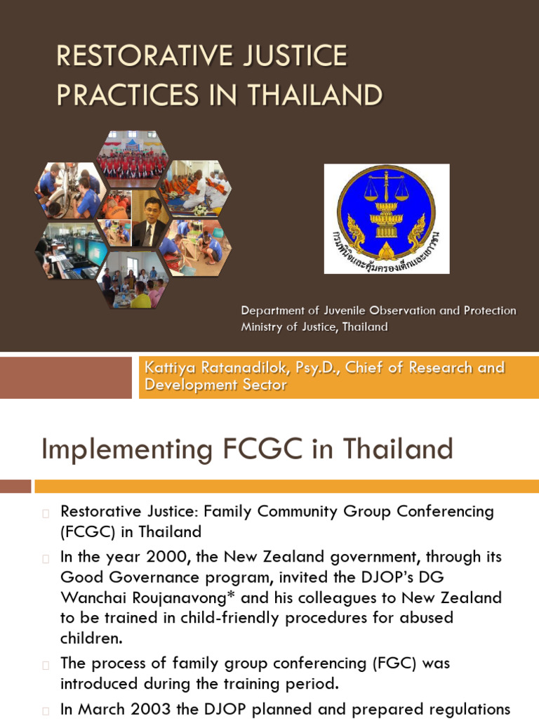 (Thailand) Restorative Justice Practices in Thailand | PDF | Prosecutor ...