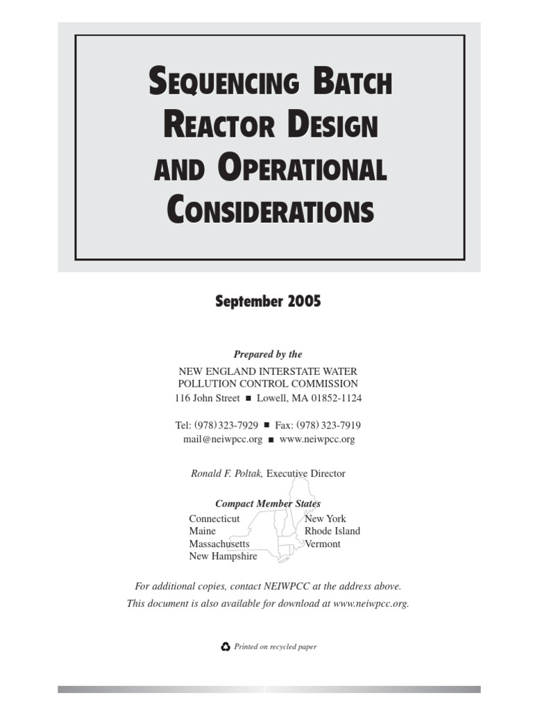 SBR Design and Operation Guide | PDF