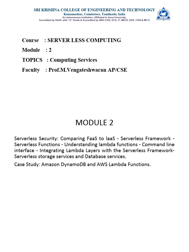 Module 2 | PDF | Cloud Computing | Parameter (Computer Programming)