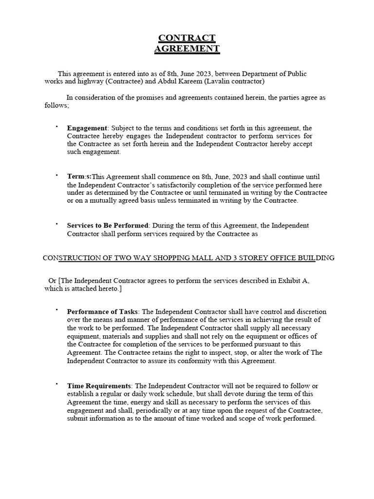 Untitled Contract | PDF | Employment | Indemnity