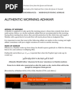 The Authentic Morning & Evening Adhkar PDF | PDF