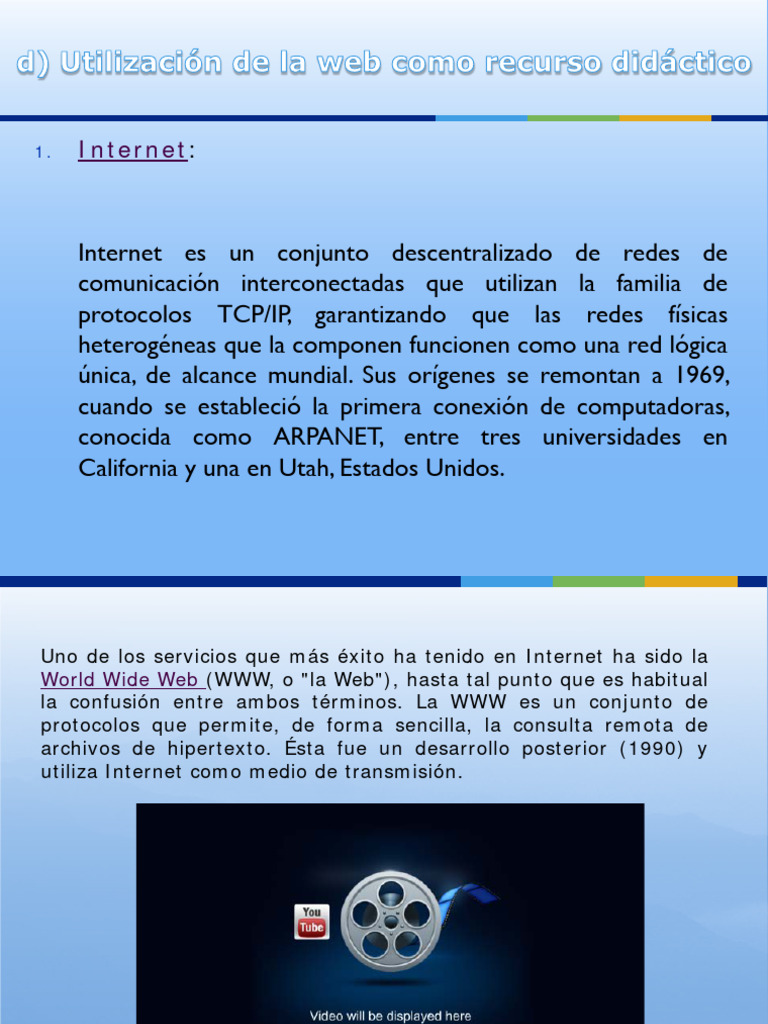 Módulo 2. d) Utilizacion de la web como recurso didactico | PDF | Red ...