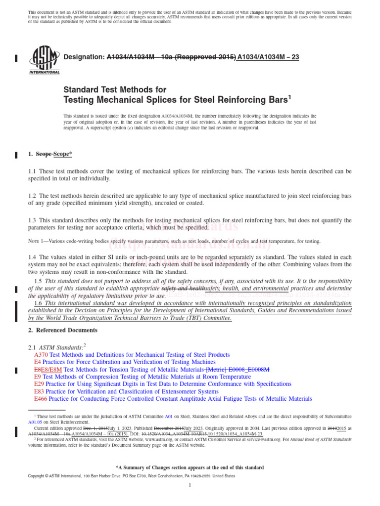 Astm A1034 A1034m 23 | PDF | Strength Of Materials | Structural Load