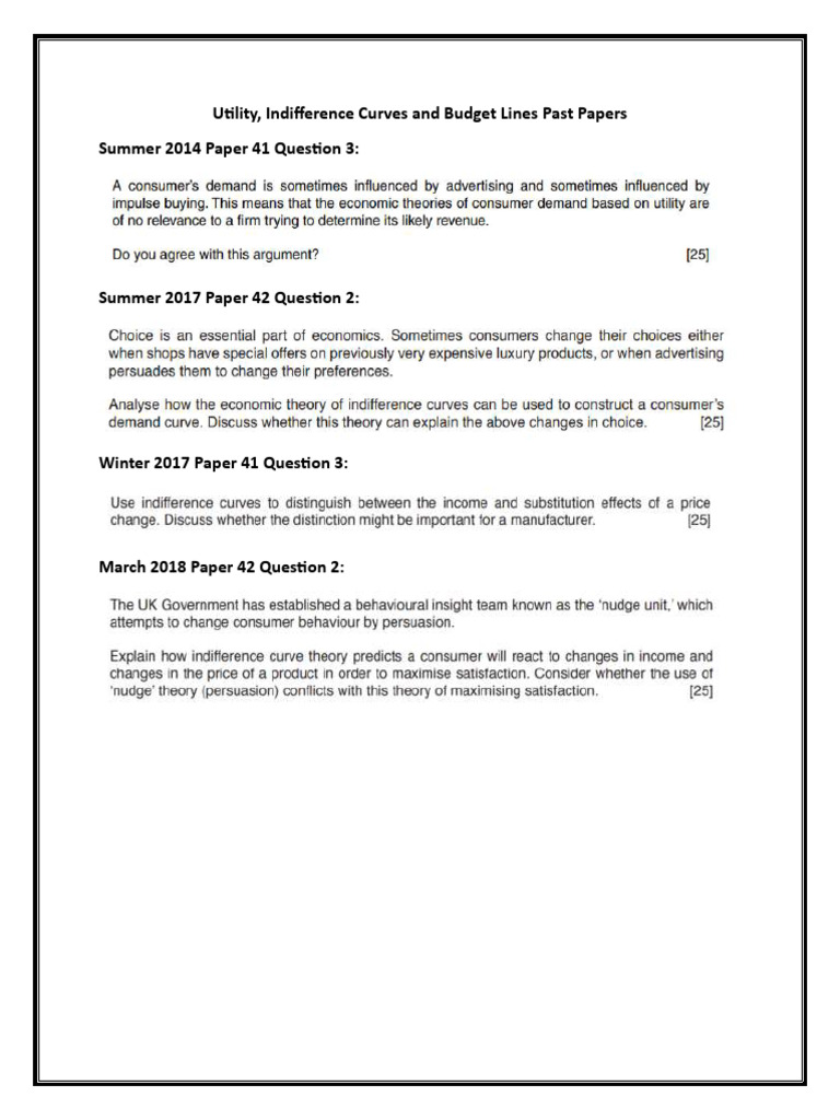 Topical Past Papers Micro A2 | PDF