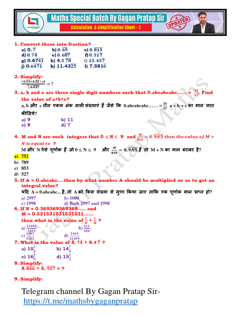 267352simplification Sheet - 02 - Crwill | PDF | Mathematical Objects | Algebra