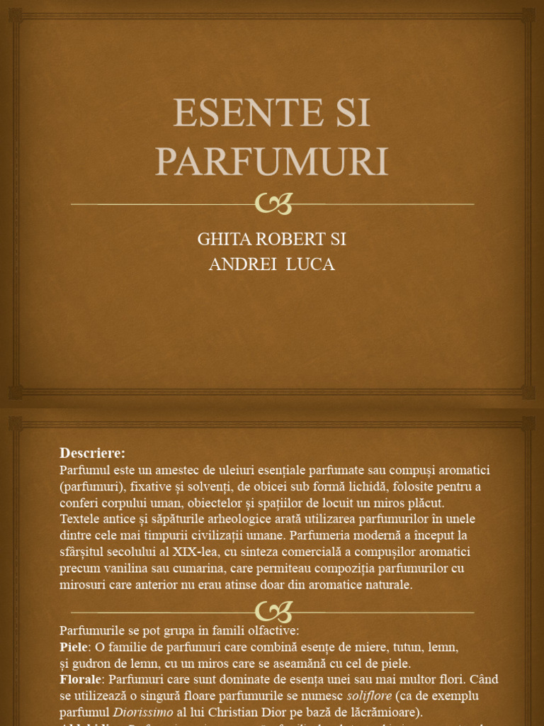 Esente Si Parfumuri | PDF