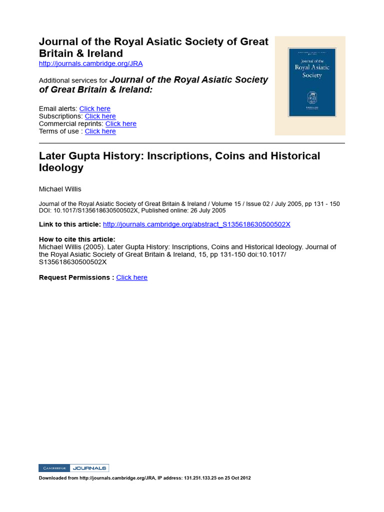 Later Gupta History Inscriptions Coins A | PDF | Vajrayana