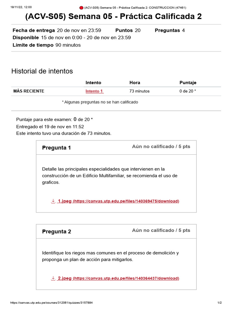 ? (ACV-S05) Semana 05 - Práctica Calificada 2 - CONSTRUCCION (47461) | PDF