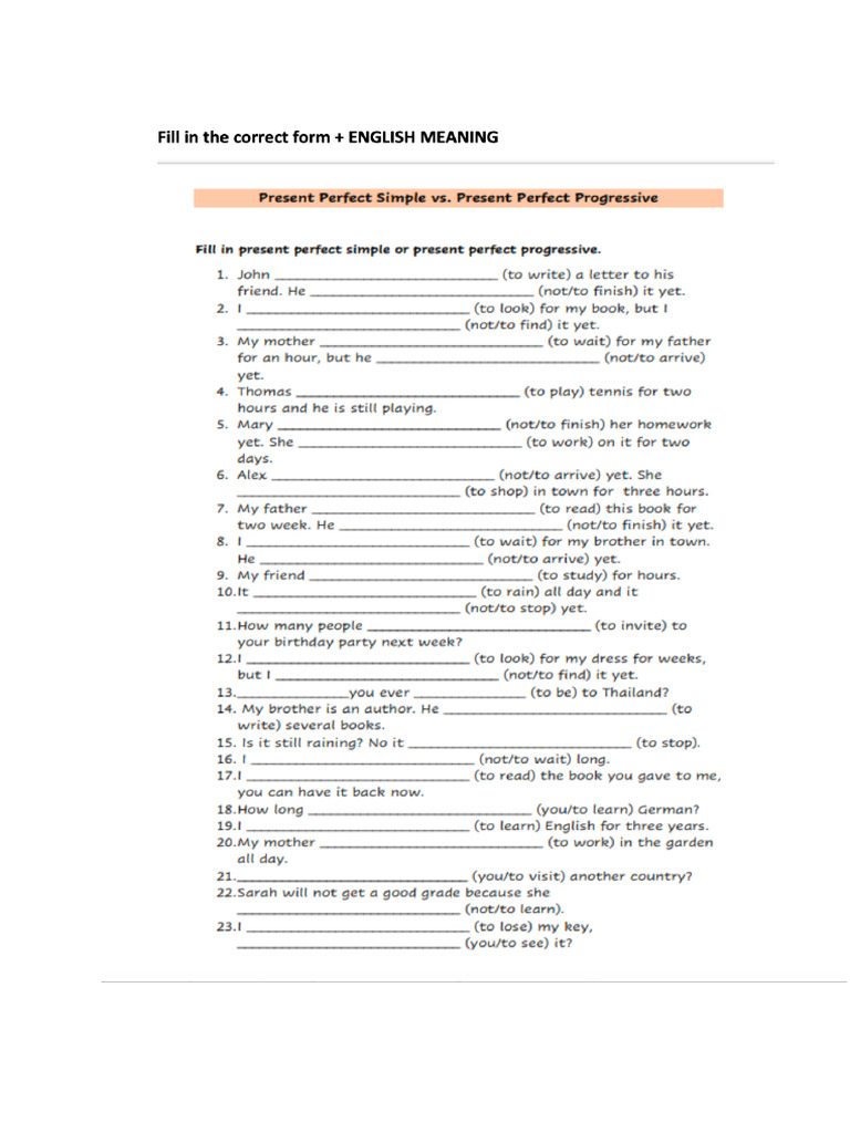 Present Perfect Simple - Progressive | PDF