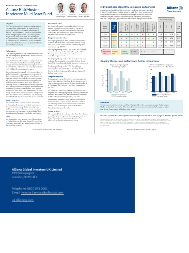 AoV Allianz Riskmaster Moderate Fund | PDF | Investing | Bonds (Finance)