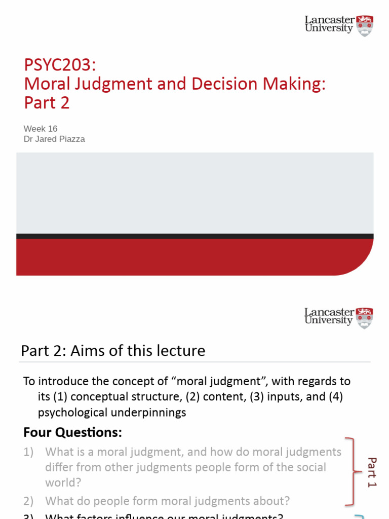 Understanding Moral Judgment Factors | PDF | Emotions | Social Psychology