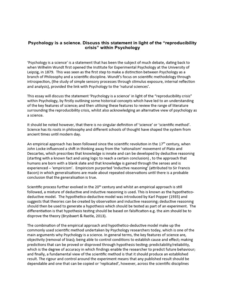 Psychology Is A Science? | PDF | Science | Empiricism