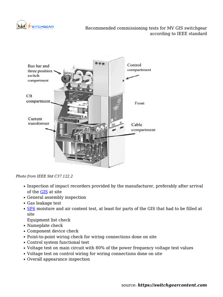 MV GIS Commissioning Tests Guide | PDF