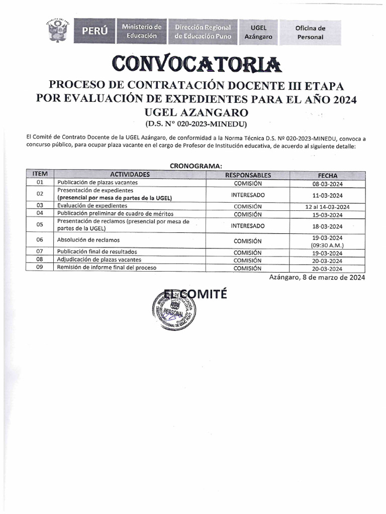 Coronograma Eval Exp | PDF