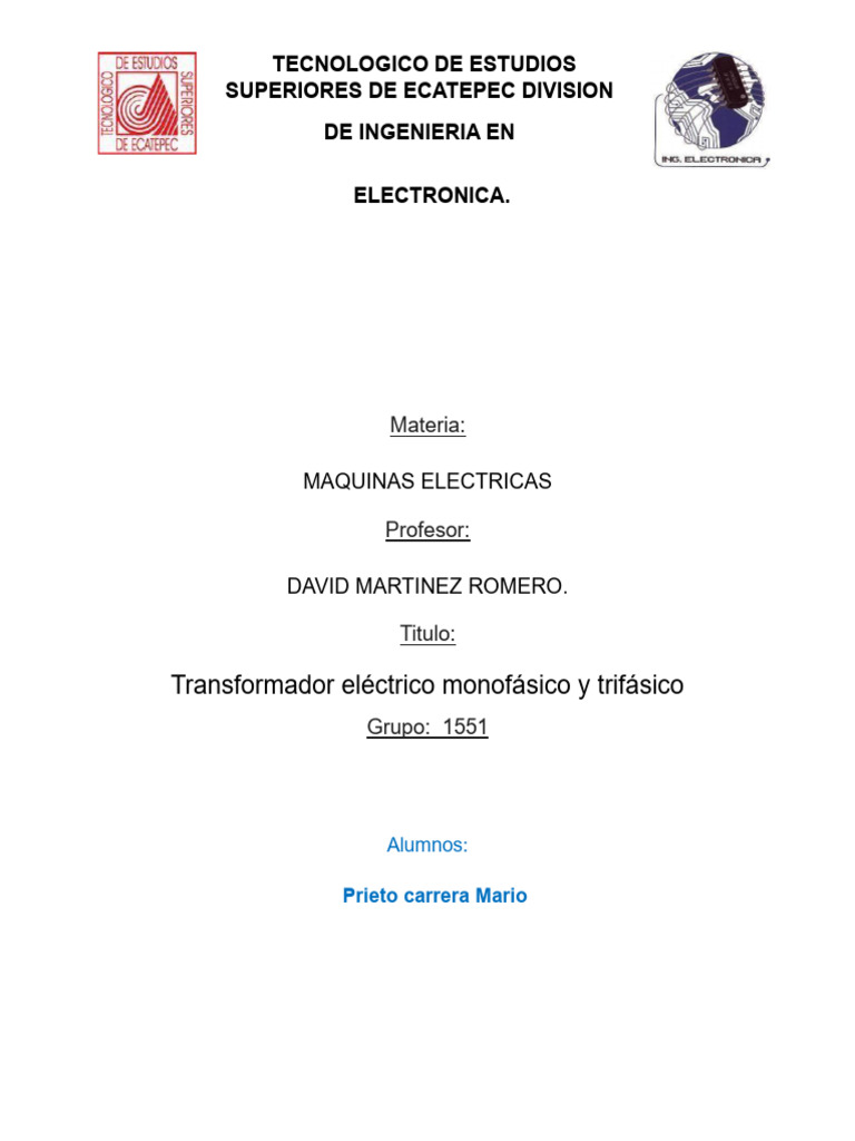 PRACTICA 2 TRANSFORMADORES..docx-1 | PDF | Transformador | Inductor