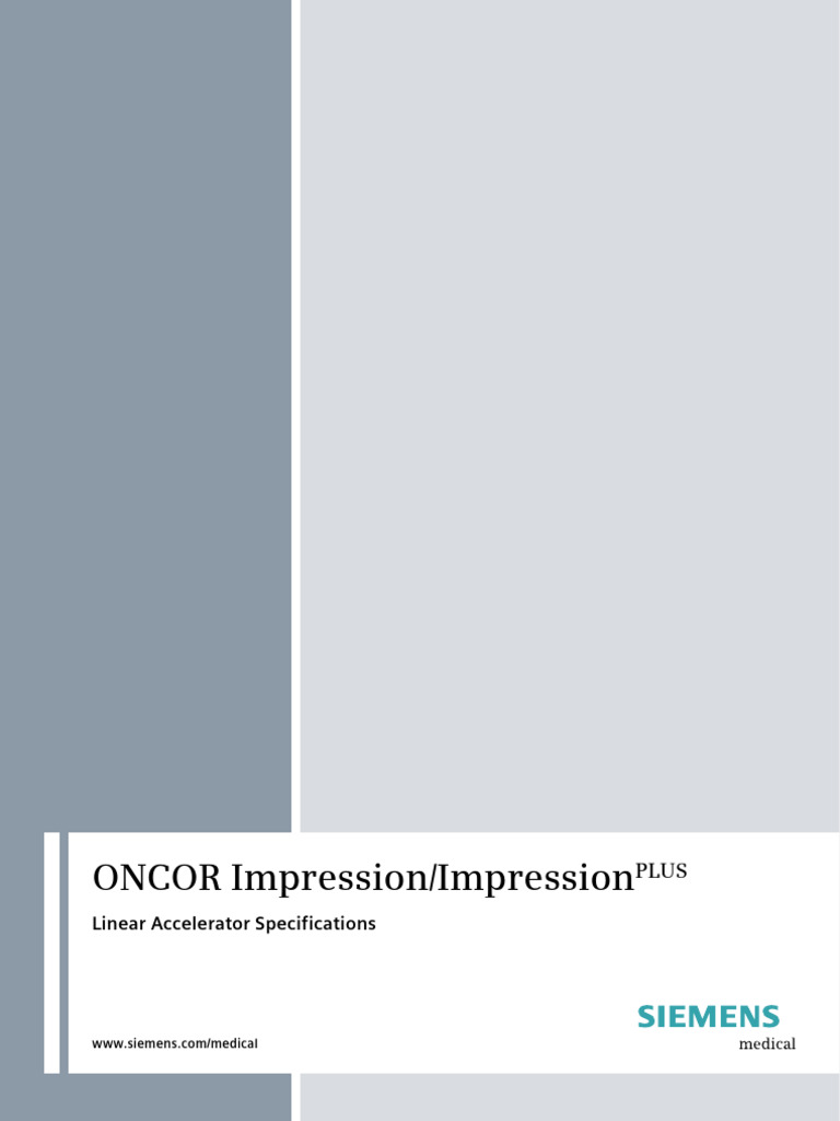 ONCOR Impression Datasheet-0609 | PDF | Particle Accelerator | Electron
